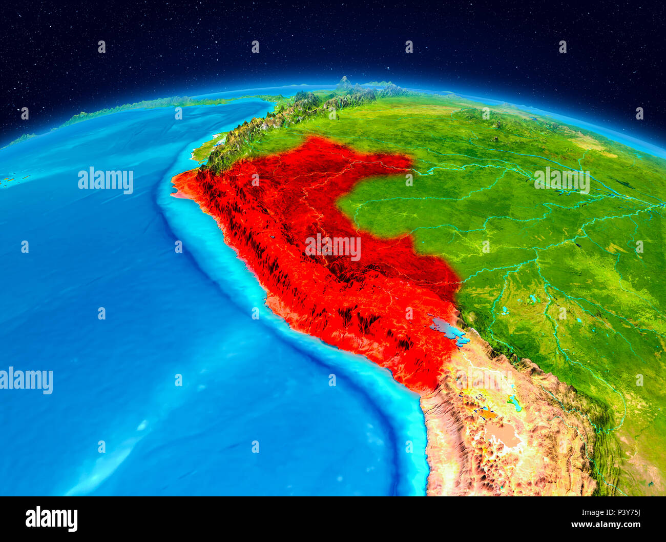 Peru Satellite Image Stockfotos und -bilder Kaufen - Alamy