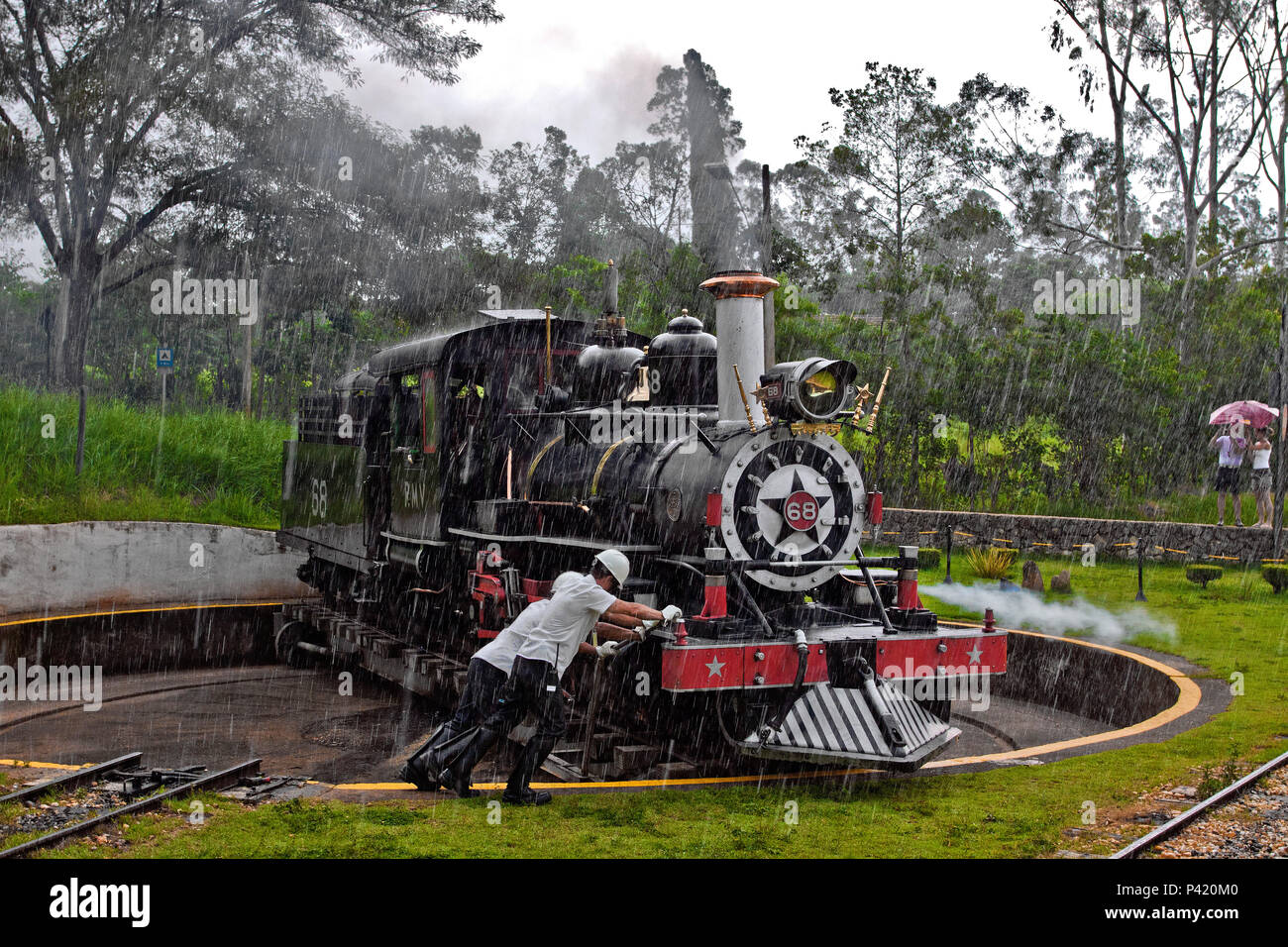 São João del Rei-MG Maria Fumaça Rotunde Trem Ferrovia Girando o Trem ...