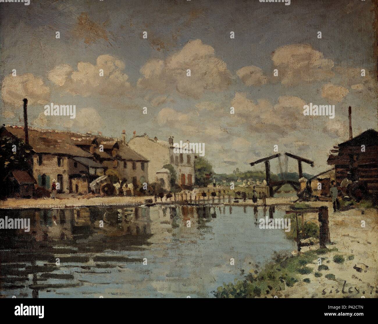 EL CANAL DE SAN MARTIN - 1872-OLEO/LIENZO - IMPRESIONISMO FRANCES ...