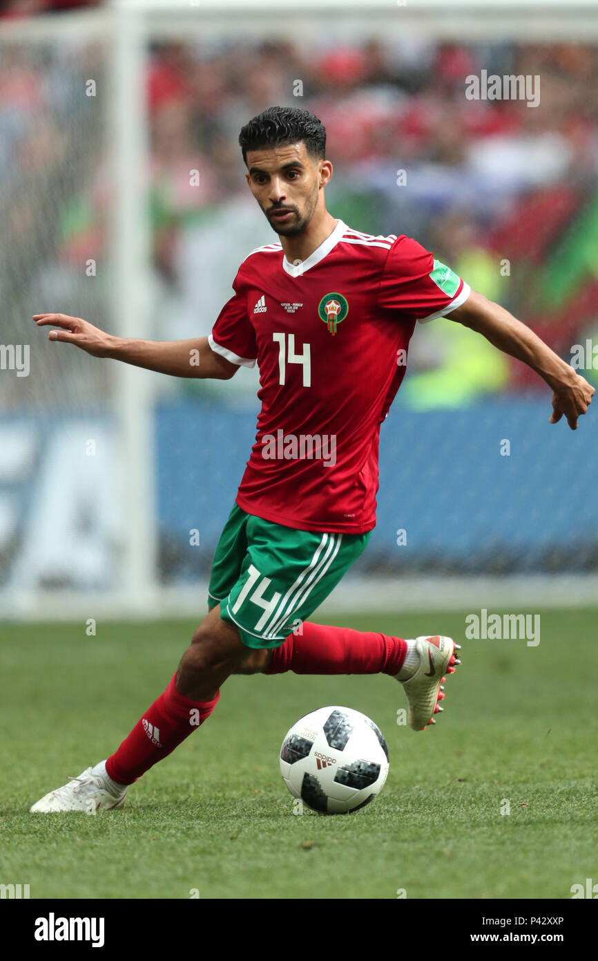Moskau, Russland. 20 Juni, 2018. M'Barek Boussoufa MAROKKO PORTUGAL V ...