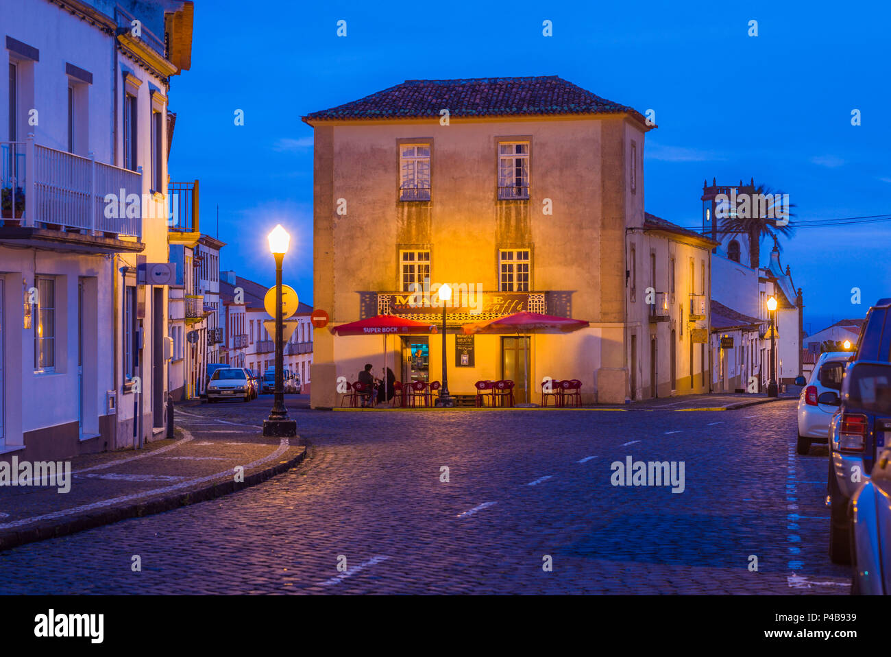 Portugal, Azoren, Santa Maria Island, Vila do Porto, Mascotte Caffe ...