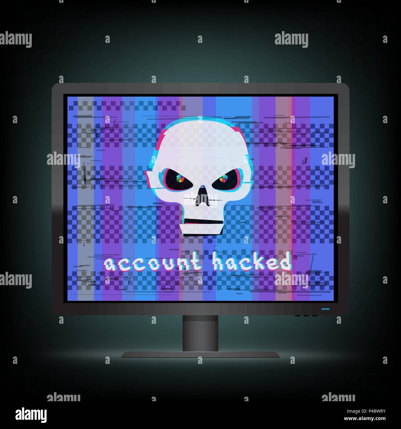 Blue hacker attack background skull -Fotos und -Bildmaterial in hoher ...