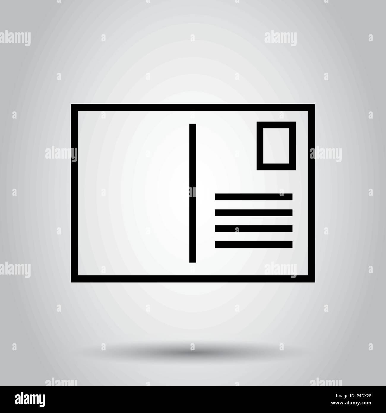 Postkarte Briefumschlag. Vector Illustration. Business Concept post ...