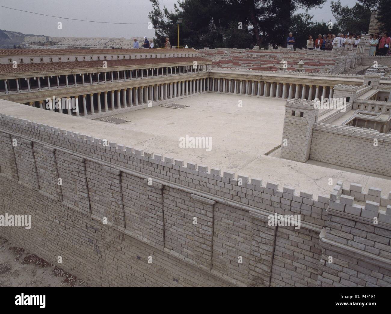 MAQUETA DE JERUSALEN - TEMPLO DE HERODES - TERRASSE AUSSEN PORTICADO ...