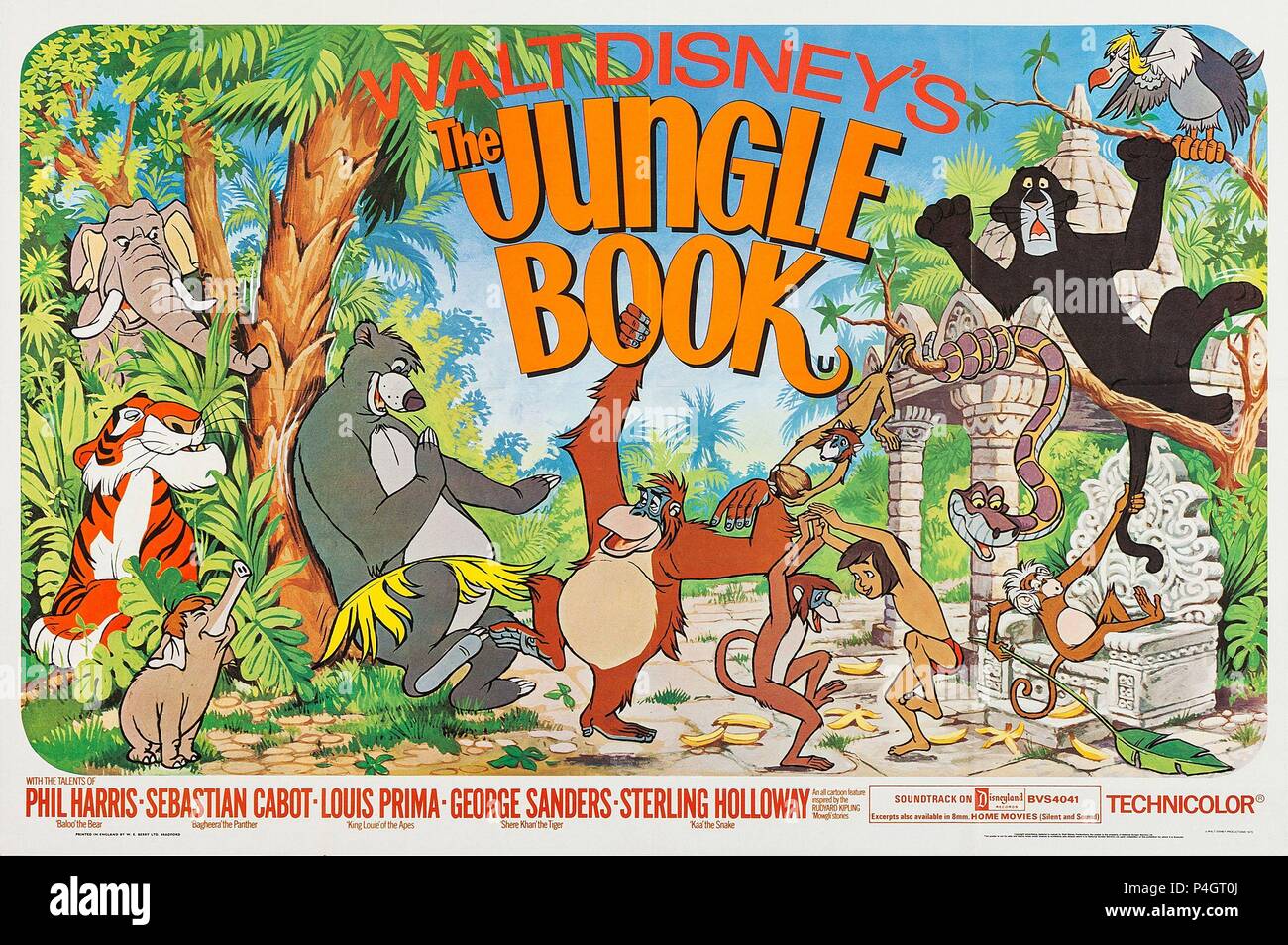 Dschungelbuch Filmplakat 1967 Dschungelbuch 2 Disney Filmposter 27"×
