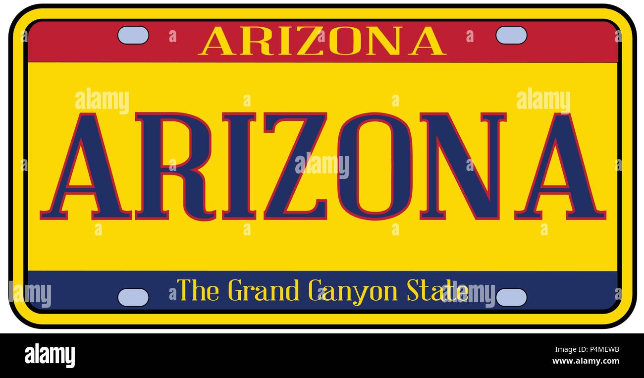 Arizona number plate Stock-Vektorgrafiken kaufen - Alamy