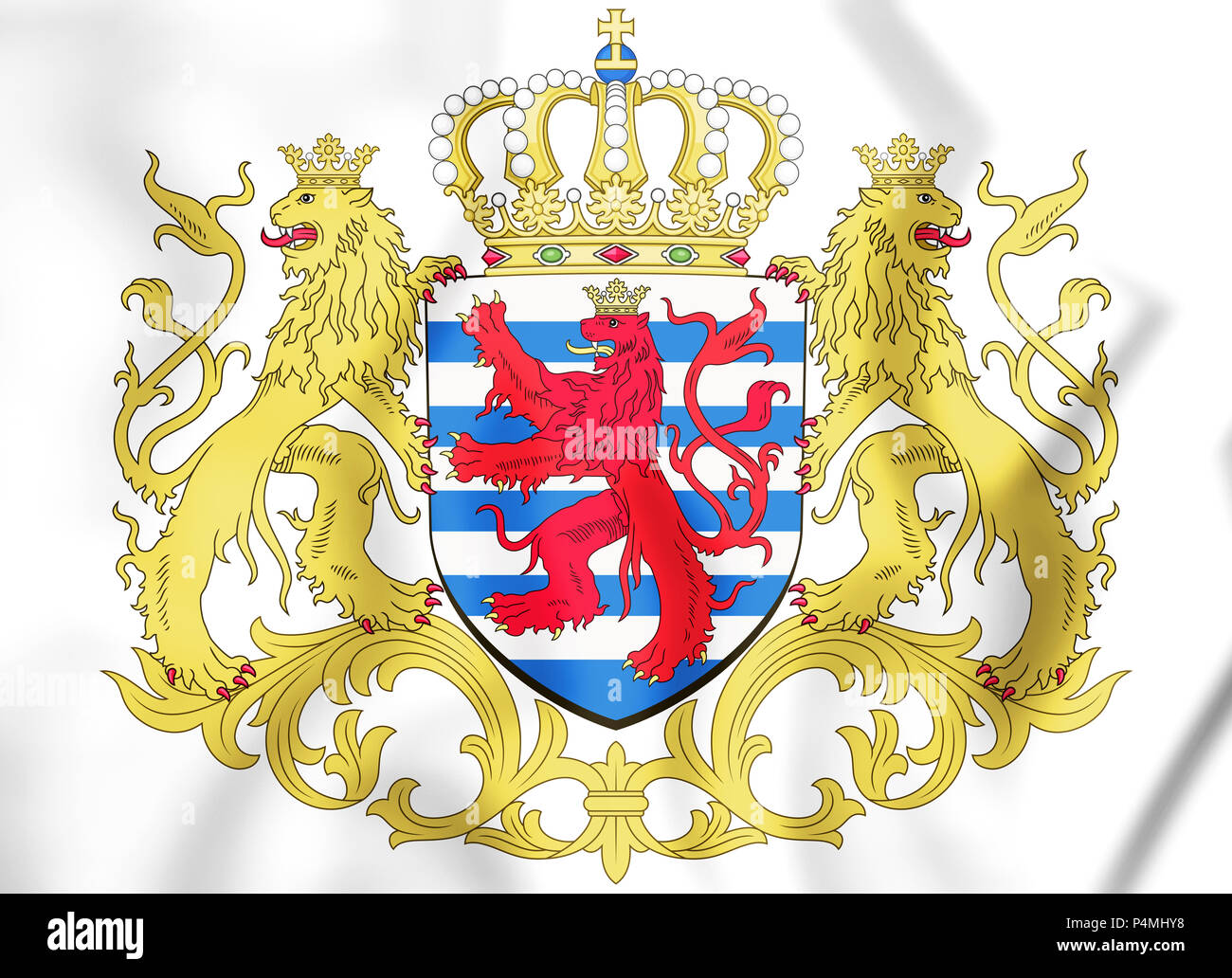 3D Luxemburg Wappen. 3D Illustration Stockfotografie - Alamy
