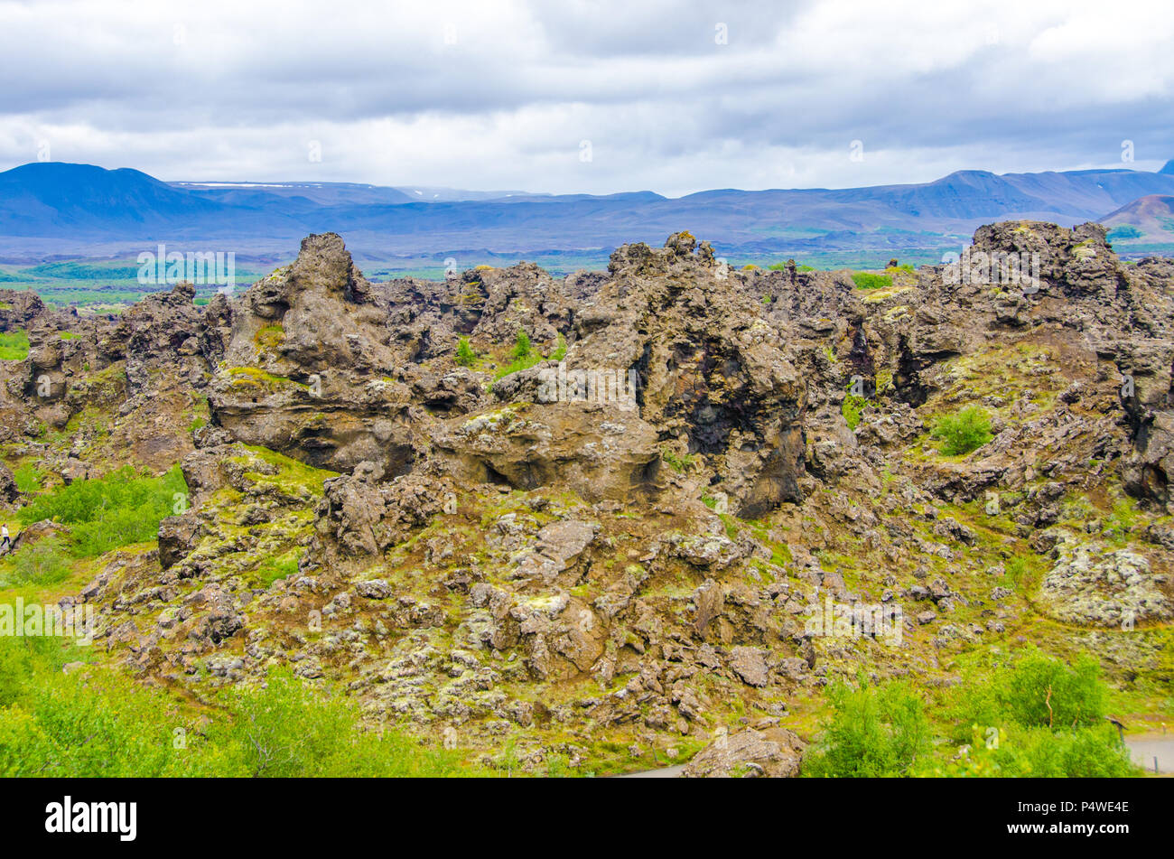Lava rock formation at lake myvatn -Fotos und -Bildmaterial in hoher ...