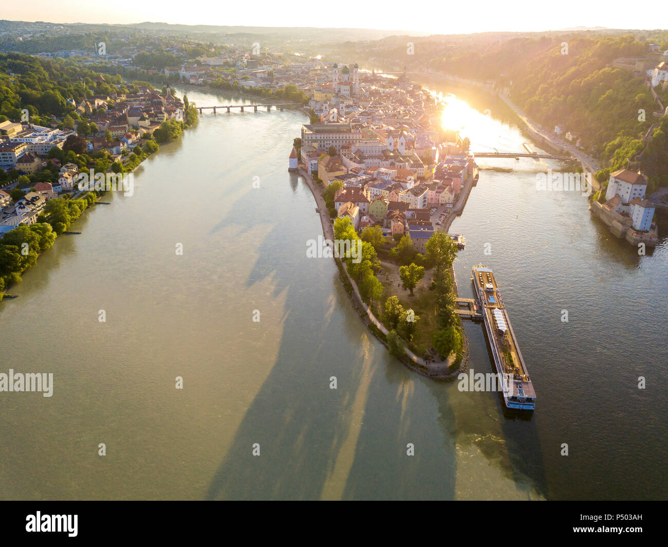 Am zusammenfluss von donau und ilz -Fotos und -Bildmaterial in hoher ...