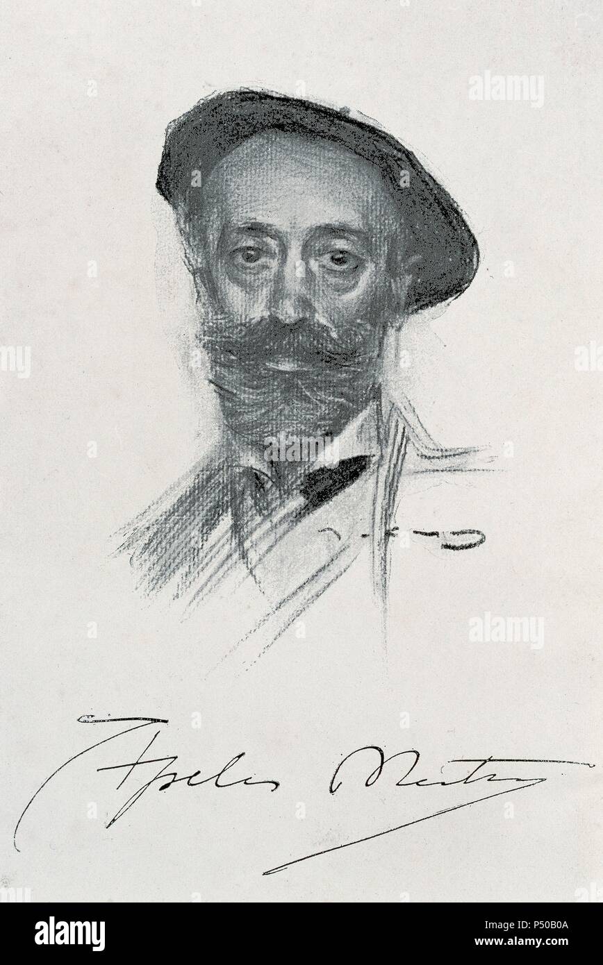 Apel. les Mestres (1854-1936). Katalanische Schriftsteller. Portrait ...