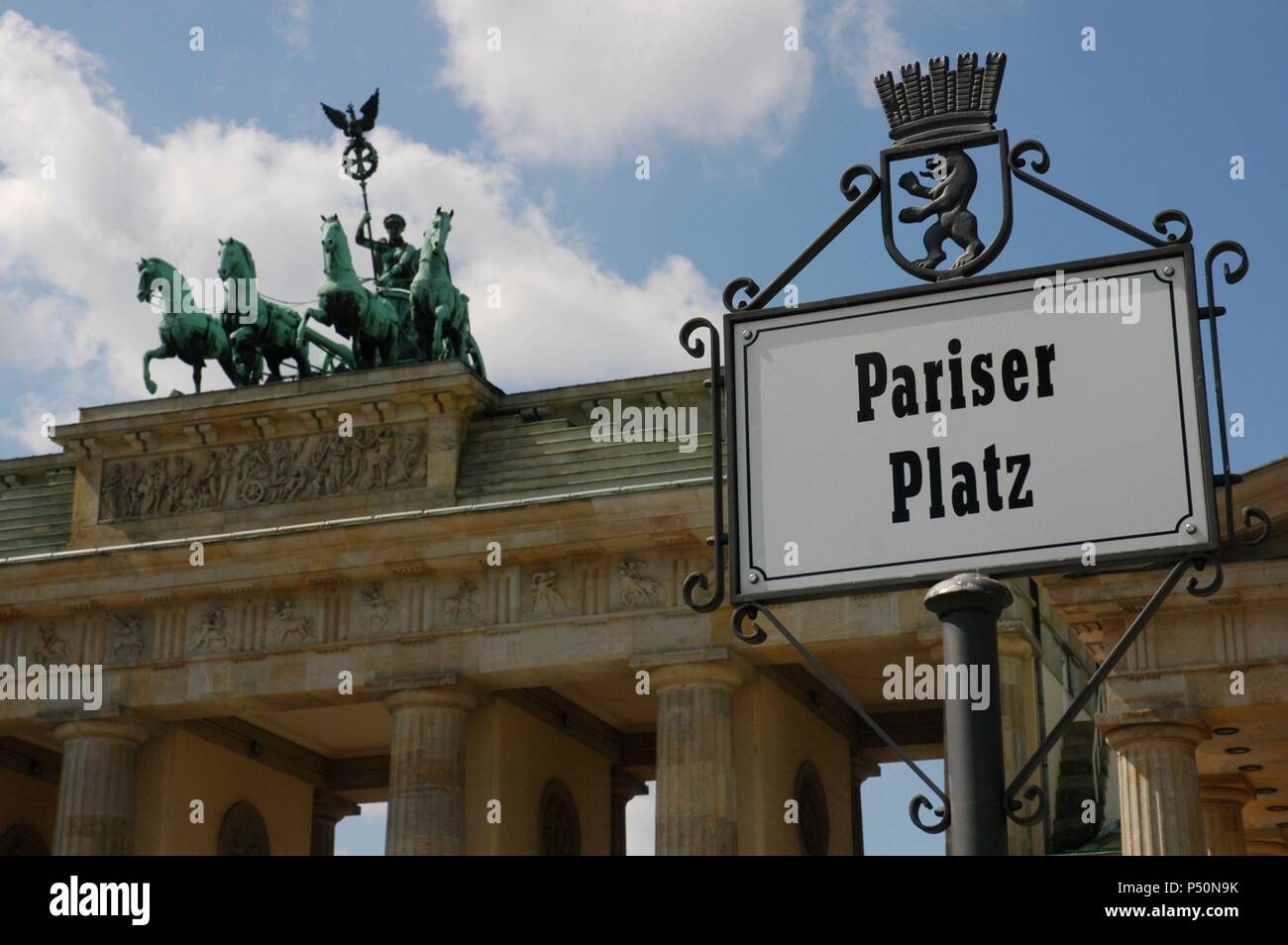 Deutschland. Berlin. Brandenburger Tor, zwischen 1788 und 1791 von Carl ...