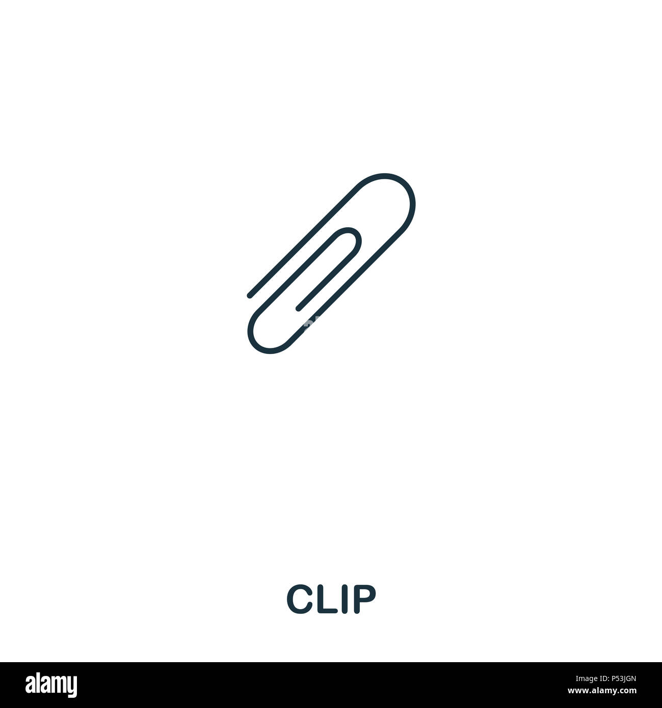 Clip-Symbol. Line Style Icon Design. UI. Abbildung: clip-Symbol ...
