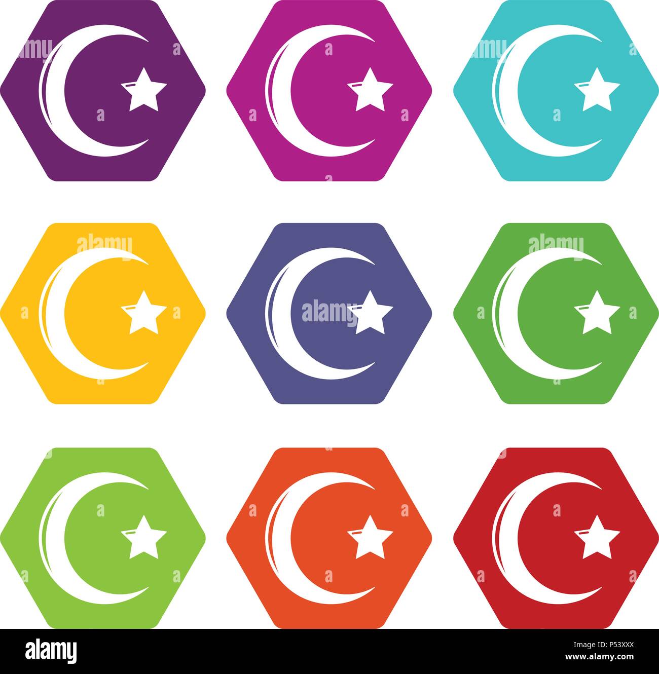 Islam Icons Set Outline Stockfotos & Islam Icons Set Outline Bilder - Alamy