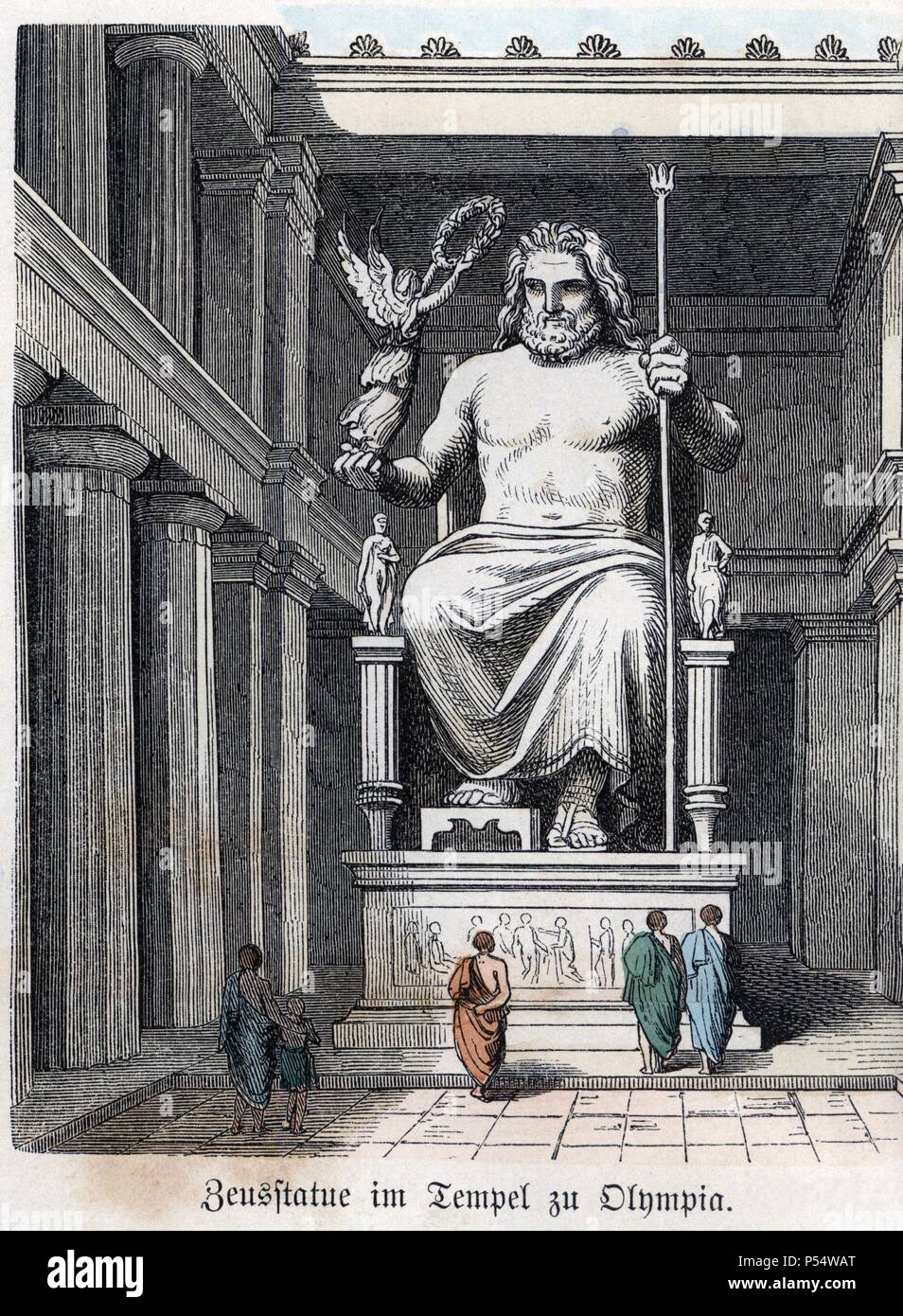 Historia Antigua. Grecia. Templo con la estatua de Júpiter (Zeus ...