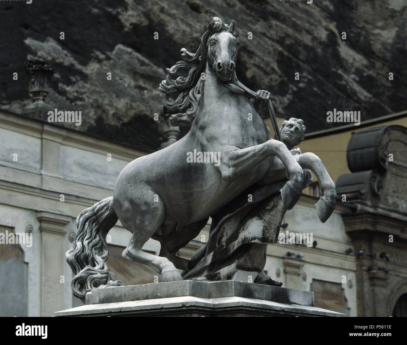 ARTE BARROCO. SIGLO XVIII. 'EL DOMADOR DE CABALLOS". Grupo escultórico ...