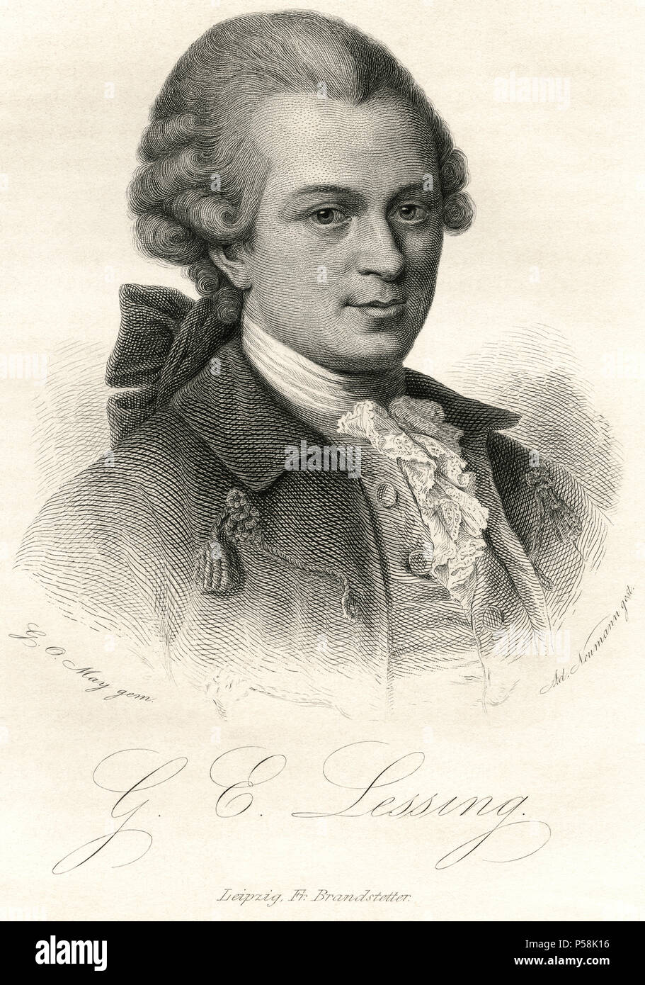 Gotthold Ephraim Lessing (1729-81), deutscher Schriftsteller, Philosoph ...