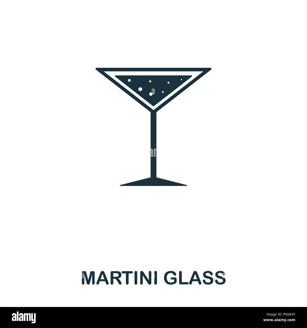 Martini Symbol Cocktail Ikone Glas Trinken Symbol Trendy F Vektorbild