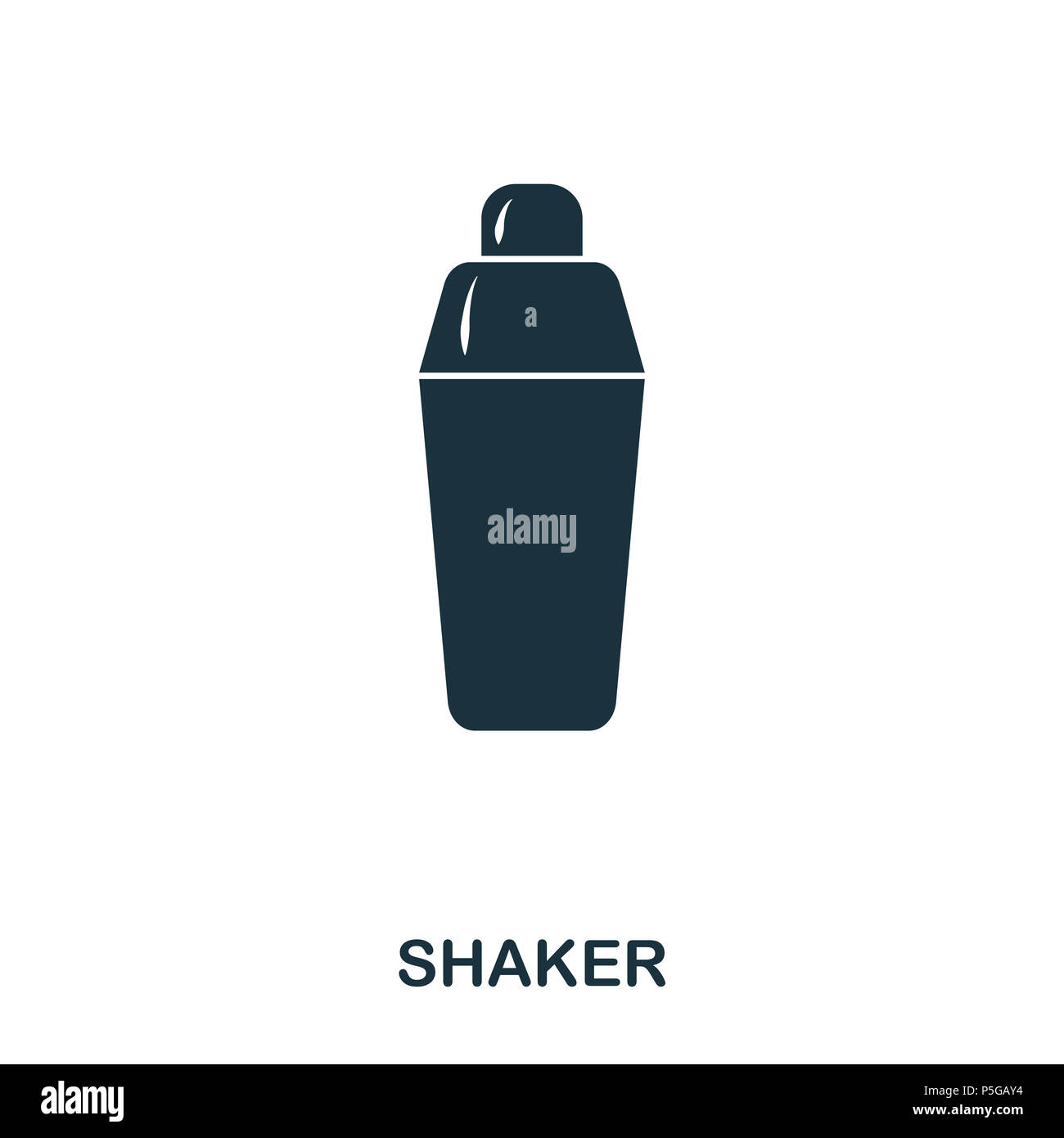 Shaker Symbol. Line Style Icon Design. UI. Abbildung: shaker Symbol ...