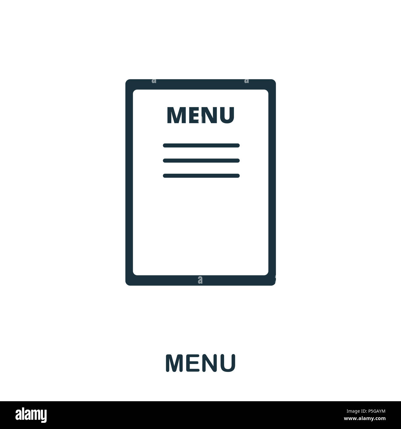 Symbol "Menü". Line Style Icon Design. UI. Abbildung: Symbol "Menü ...