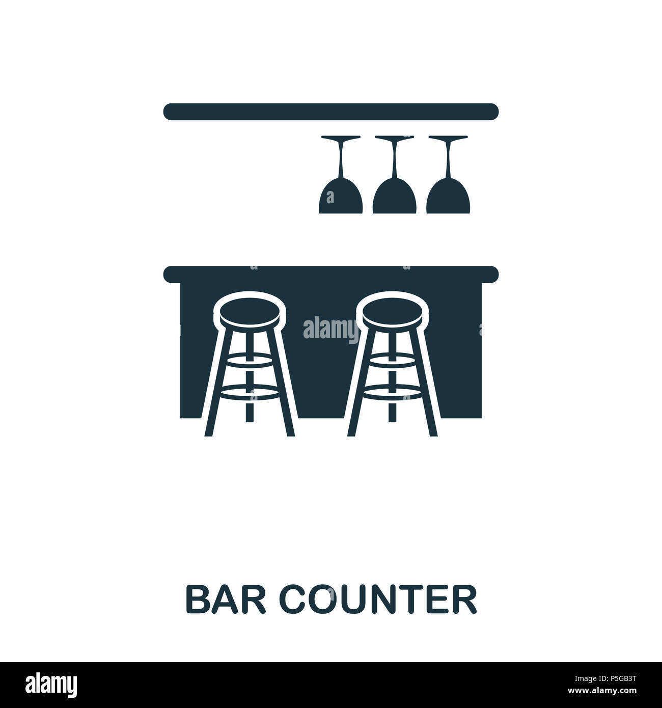 Theke Symbol. Line Style Icon Design. UI. Abbildung: Theke Symbol ...