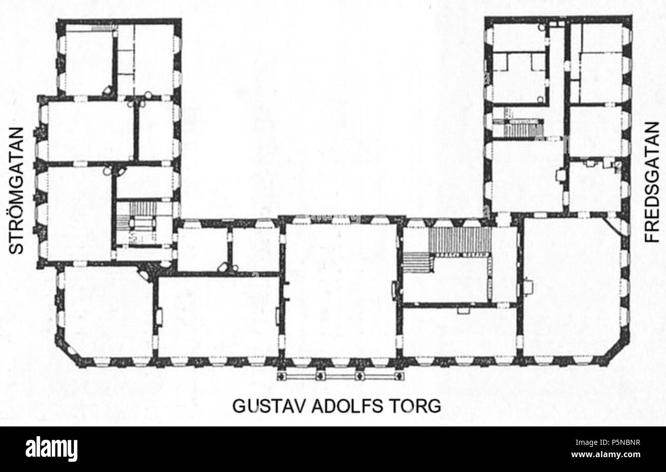 N/A. Svenska: Arvfurstens palats, trappa våning planritning, 1. 1780 ...