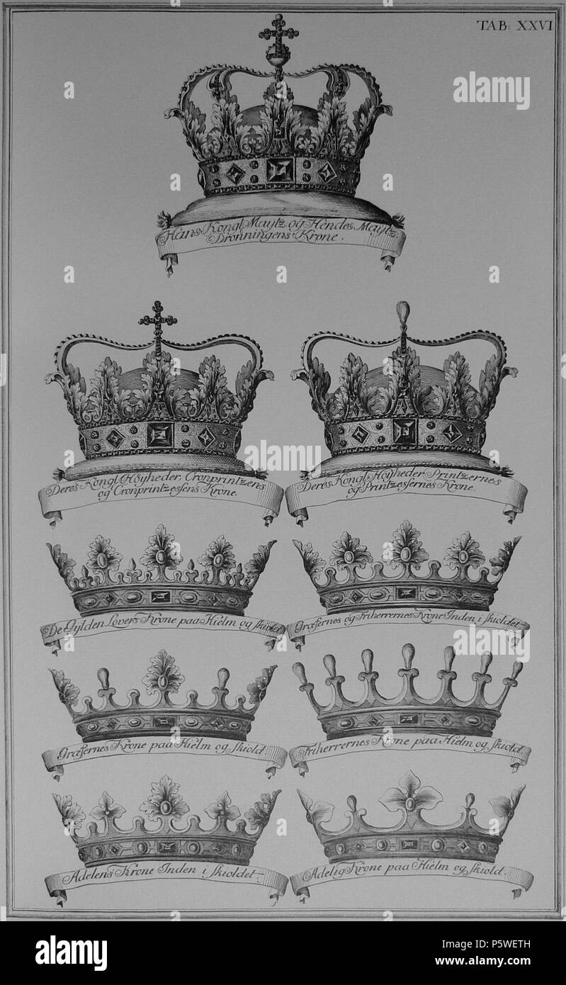 N/A. Englisch: Dänische Kronen auf originale bei Schloss Rosenborg. Von ...