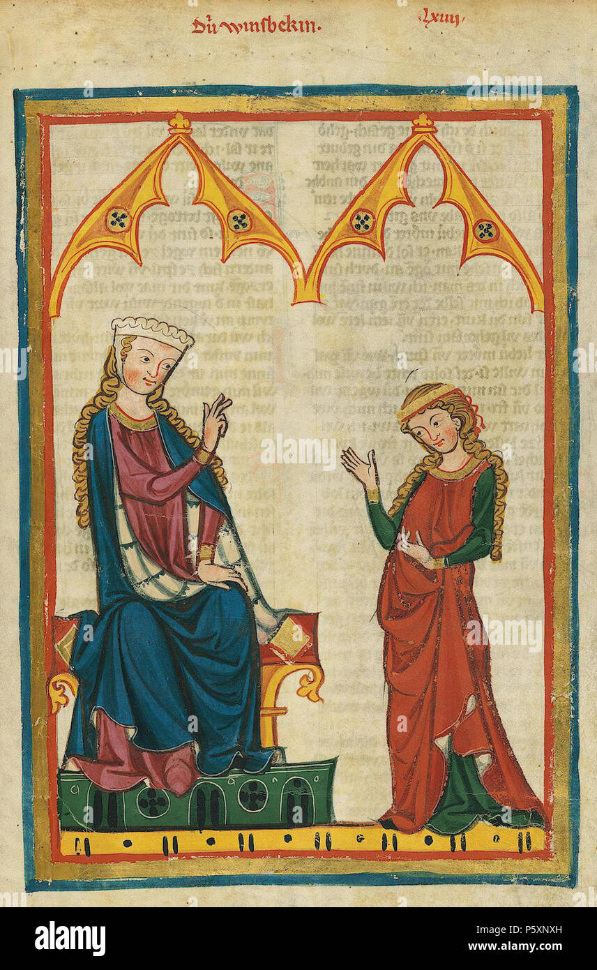N/A. Deutsch: Codex Manesse, UB Heidelberg, Cod. Pal. germ. 848, fol ...