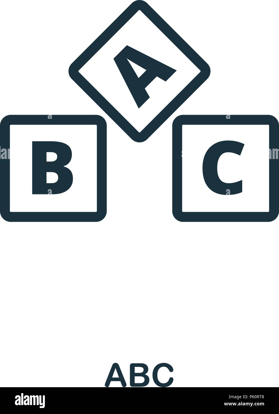 Abc-Symbol. Line Style Icon Design. UI. Abbildung: abc-Symbol ...