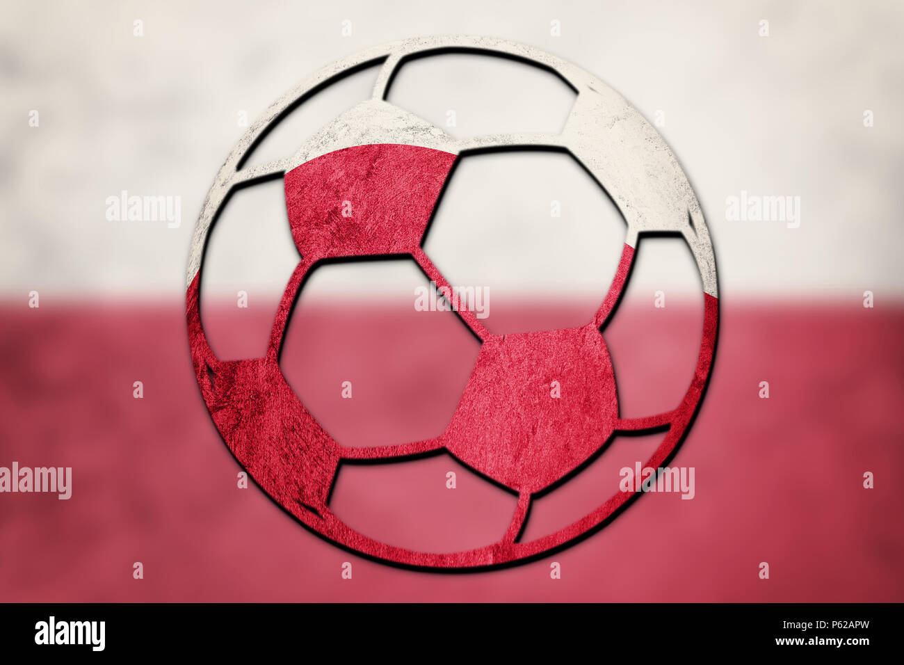 Fußball nationale Polen Flagge. Polen Fußball-Ball Stockfotografie - Alamy
