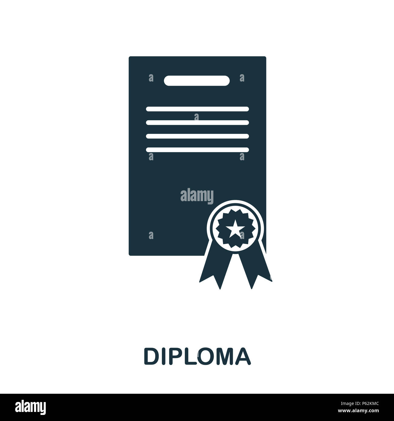 Diplom-Symbol. Line Style Icon Design. UI. Abbildung: Diplom-Symbol ...