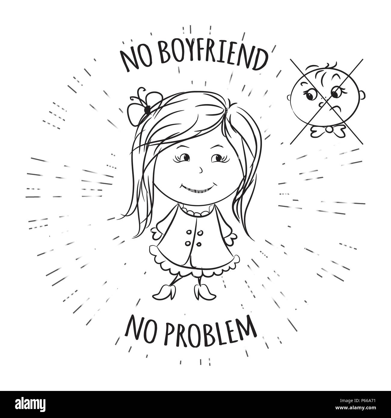 Trauriges mädchen gezeichnet Stock-Vektorgrafiken kaufen - Alamy