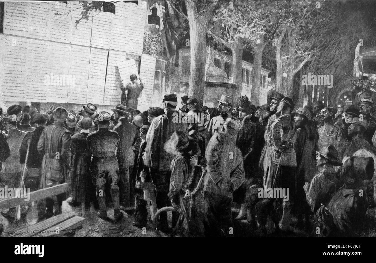 Britisches U-Boot Offizier schaut durch ein Periskop; Erster Weltkrieg ...