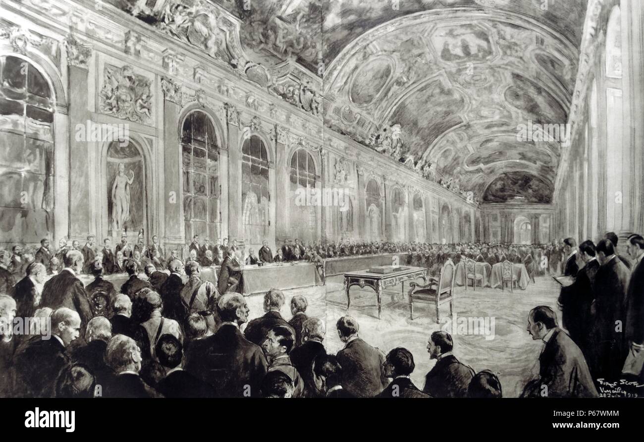 Peace Conference Versailles 1919 Stockfotos und -bilder Kaufen - Alamy