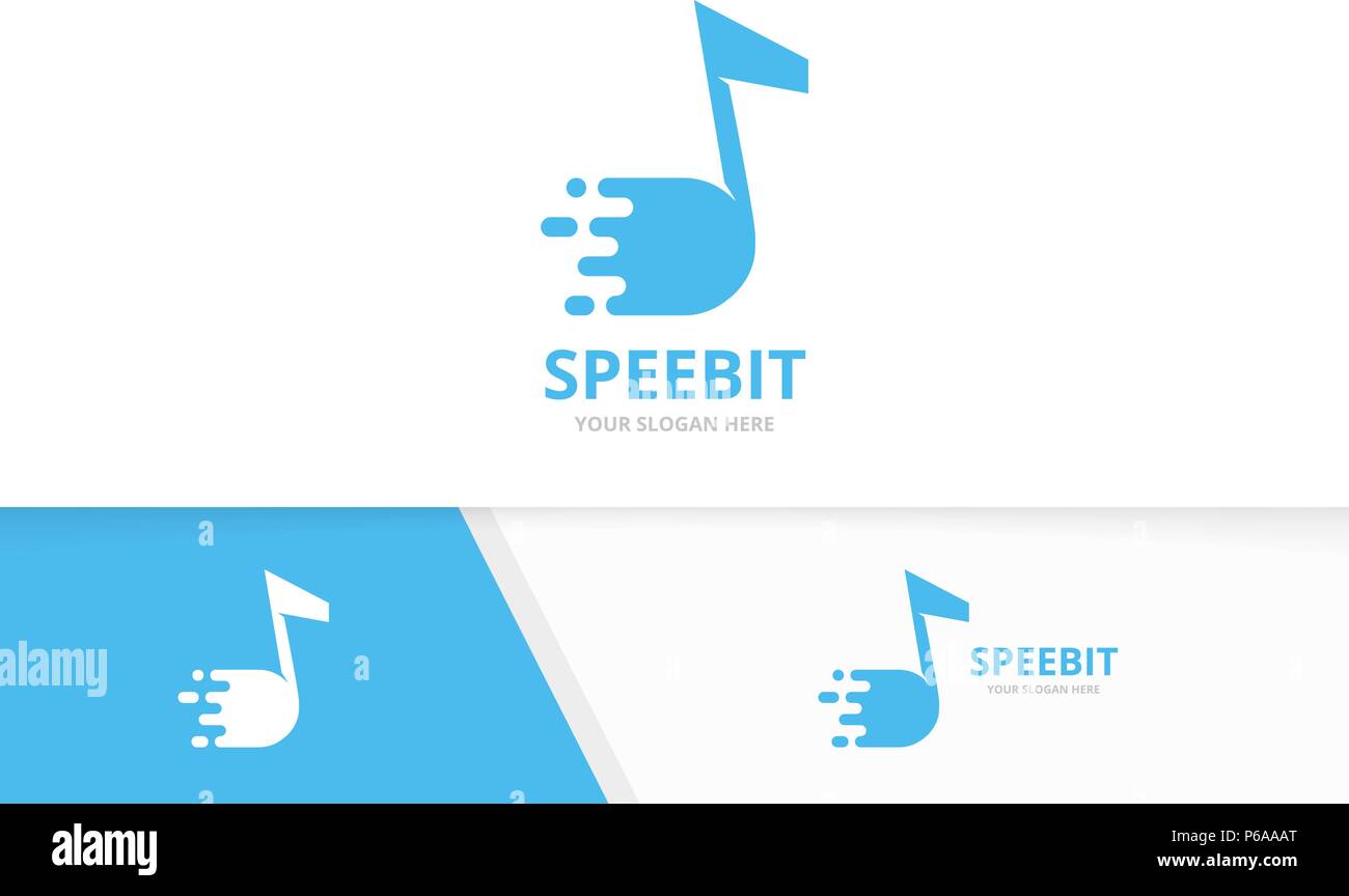 Vektor schnell Hinweis logo Kombination. Geschwindigkeit Musik Symbol ...