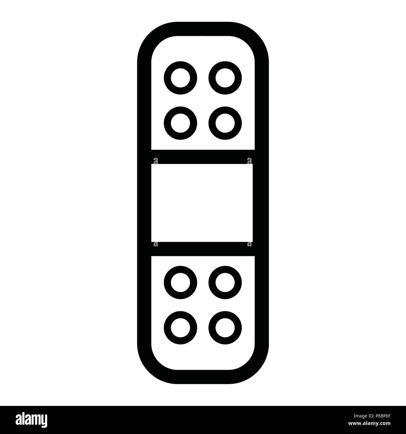 Ein Pflaster bandage Symbol mit Outline style Vector Illustration Stock ...