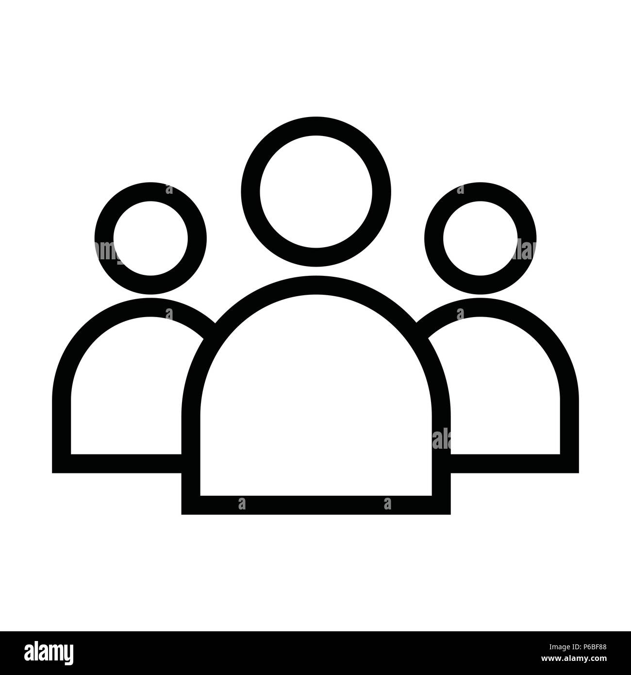 Team person Symbol mit Outline style Vector Illustration Stock ...