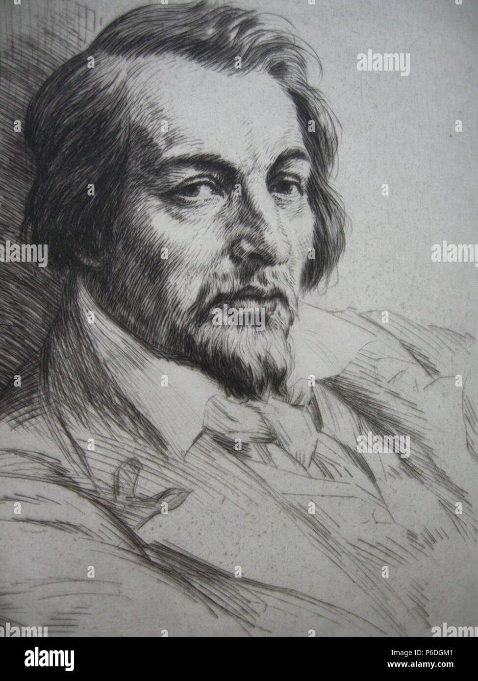 Deutsch: Karl Bauer (1868-1942): Portrait Heinrich Heine, Radierung, 31 ...
