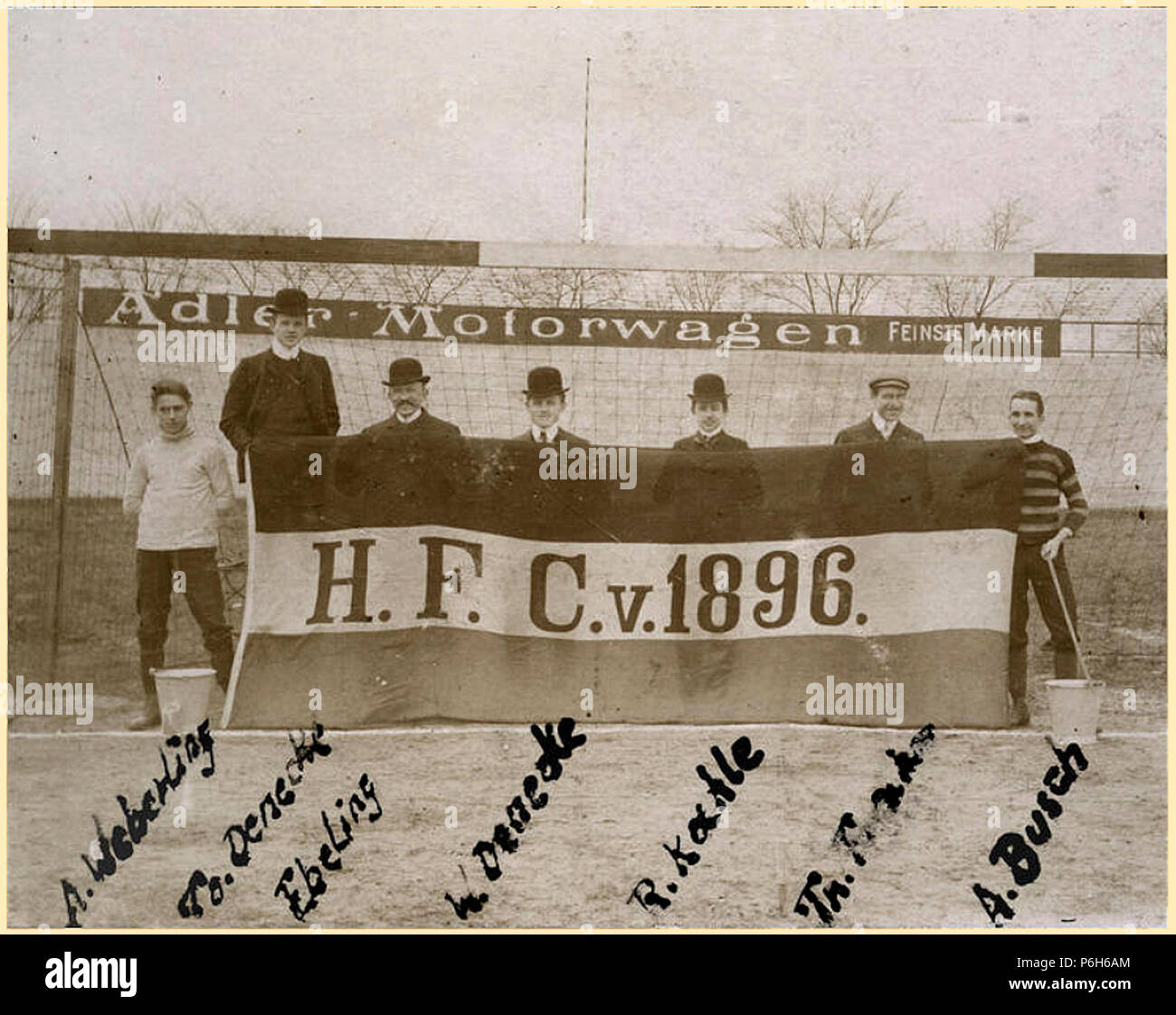 1905 H.F.C von 1896 Hannover 96 A.Jacob, Karl Toni Denecke, Fr. Ebeling ...