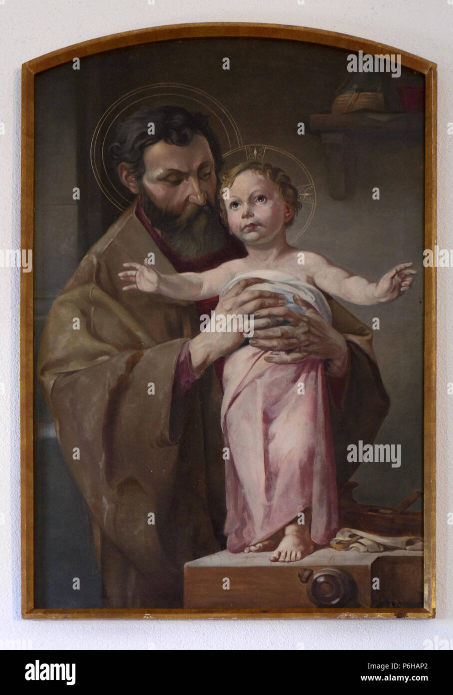 Hl. Josef mit Kind Jesus, Altarbild in der Kapelle in Hinterbrand ...