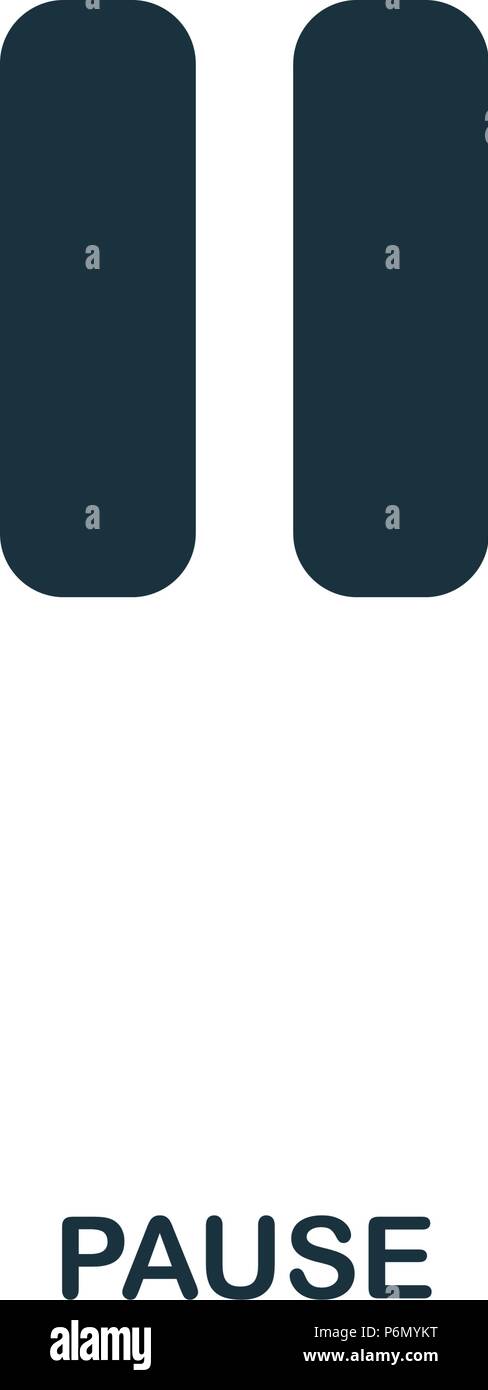 Symbol "Pause". Line Style Icon Design. UI. Abbildung: Symbol "Pause ...