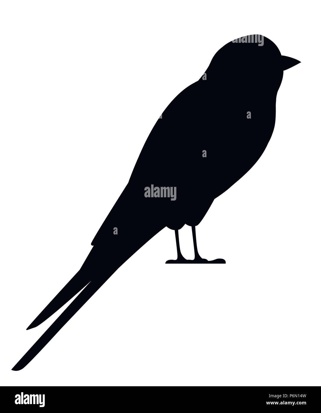 Schwarze Silhouette. Schwalbe Vogel. Flache Cartoon Character Design ...