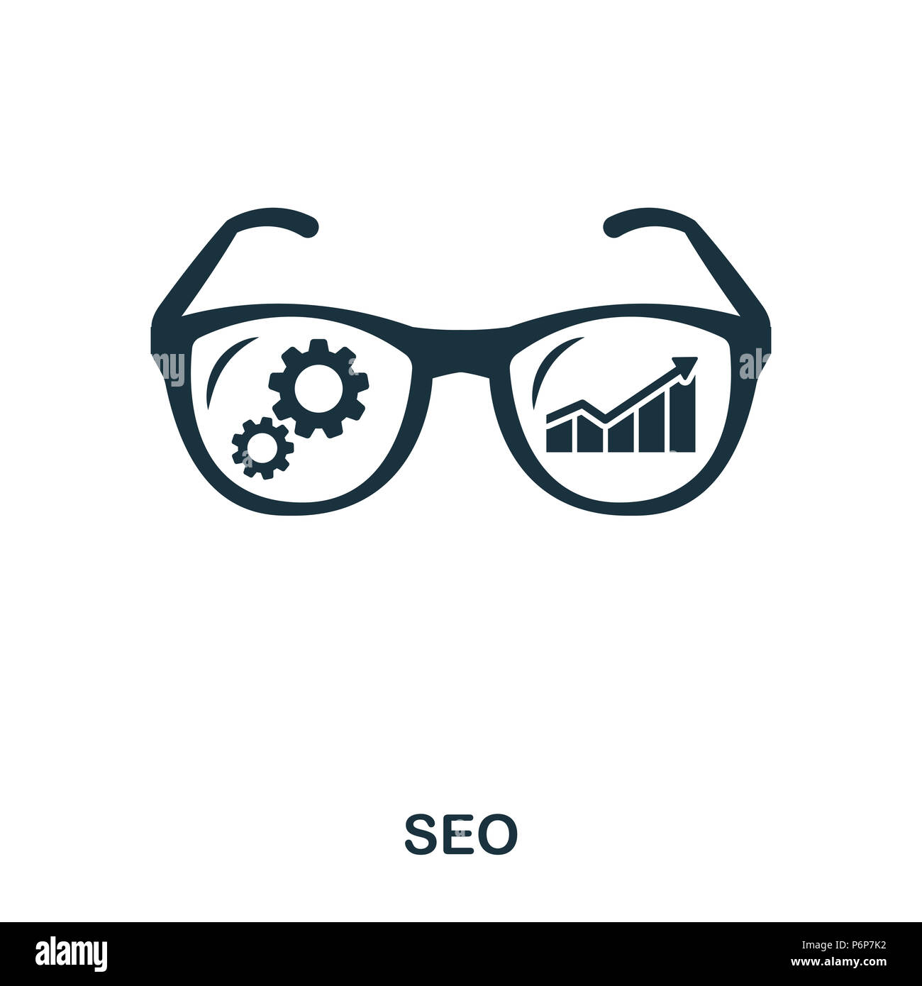 Magnifying Glass Data Analysis Icon Stockfotos & Magnifying Glass Data ...