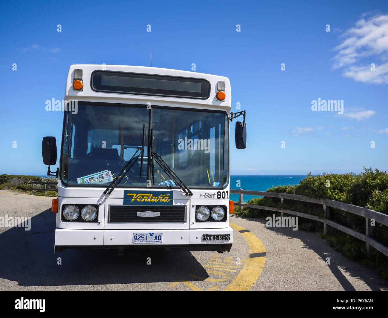 Die Point Nepean Shuttle Bus. Es ist eine Hop-on Hop-off Shuttleservice ...