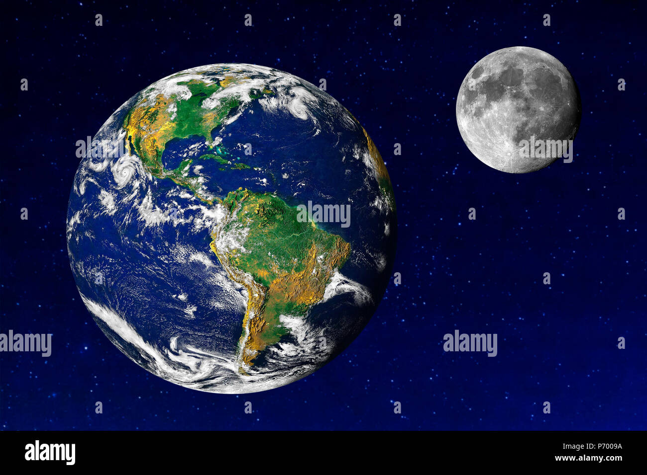Earth and moon -Fotos und -Bildmaterial in hoher Auflösung – Alamy