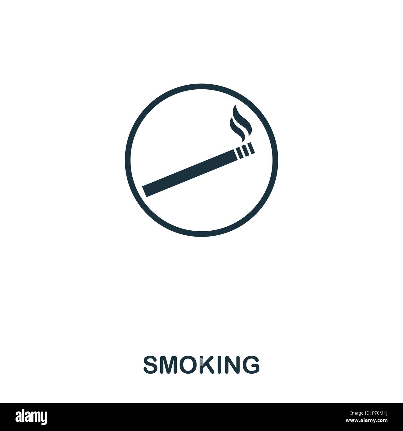 Rauchen Symbol. Line Style Icon Design. UI. Abbildung: Rauchen Symbol ...