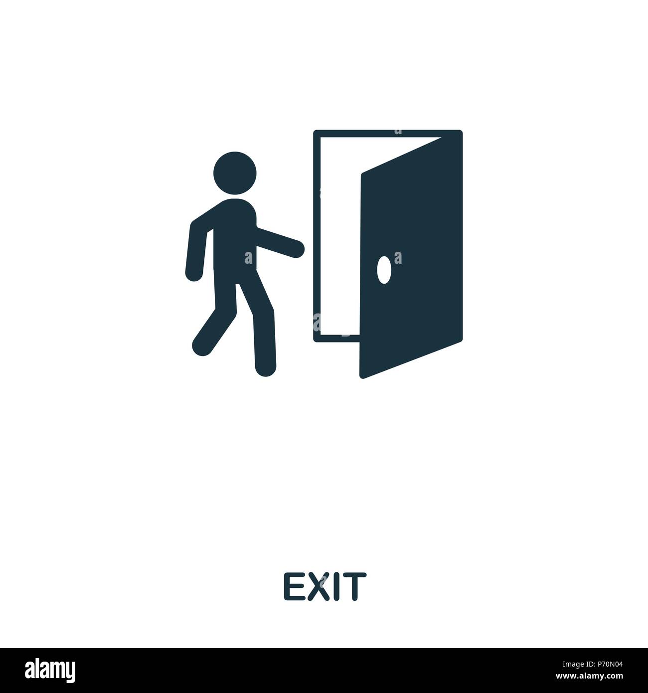 Symbol verlassen. Line Style Icon Design. UI. Abbildung: Symbol ...