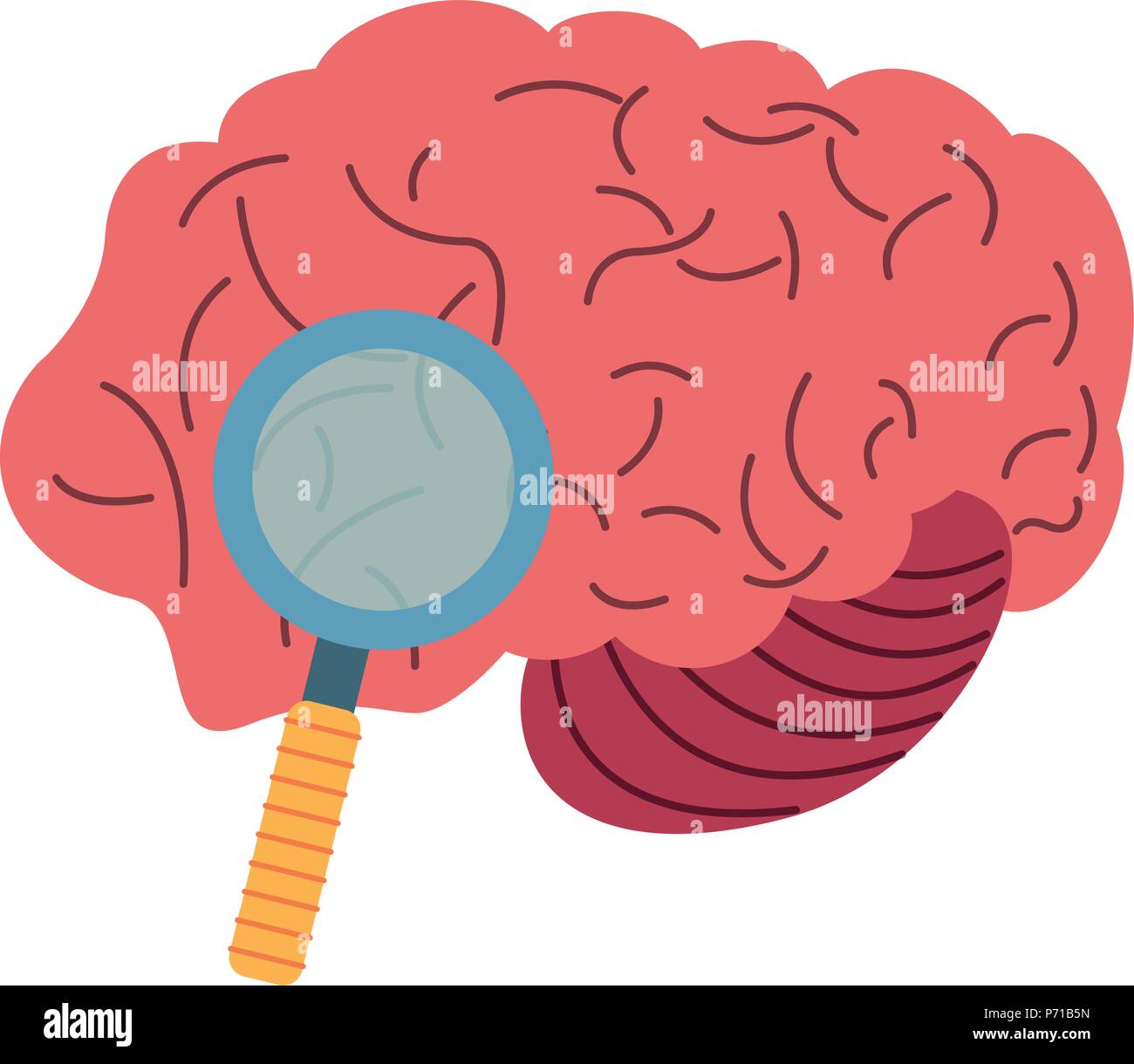 Menschliche Gehirn Cartoon Stock-Vektorgrafik - Alamy