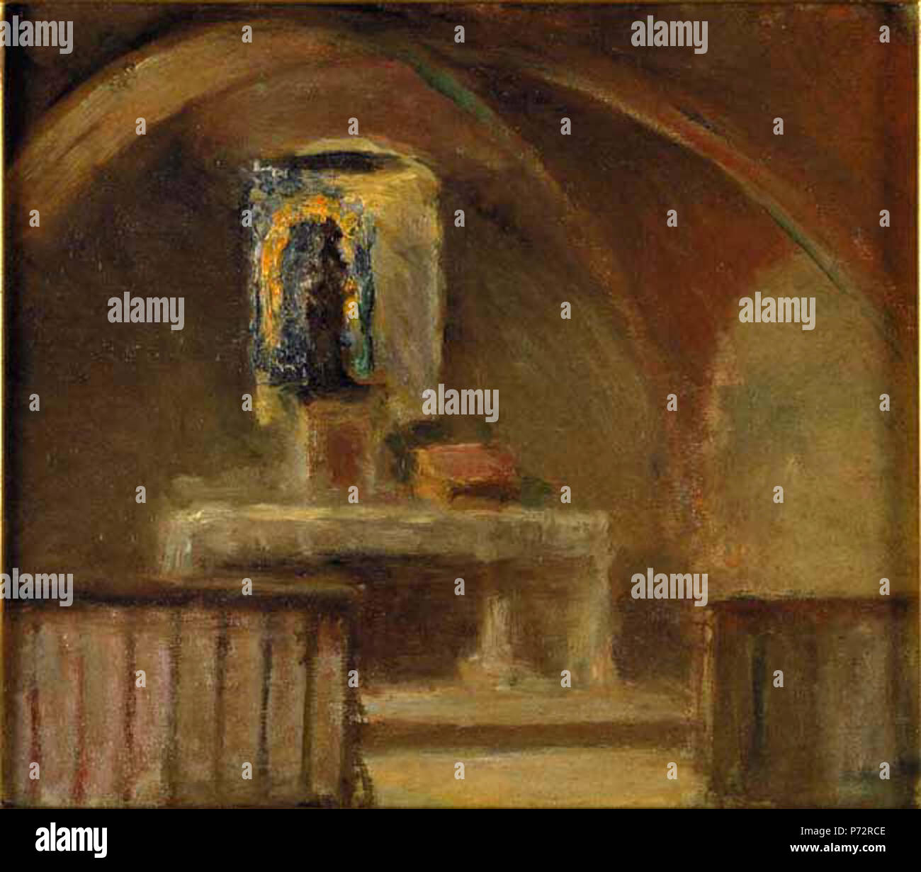 Englisch: Altar, durch Kuroda Seiki Kuroda Kinenkan, Tokyo National Museum, Japan 日本語: 祭壇 黒田清輝筆 ...