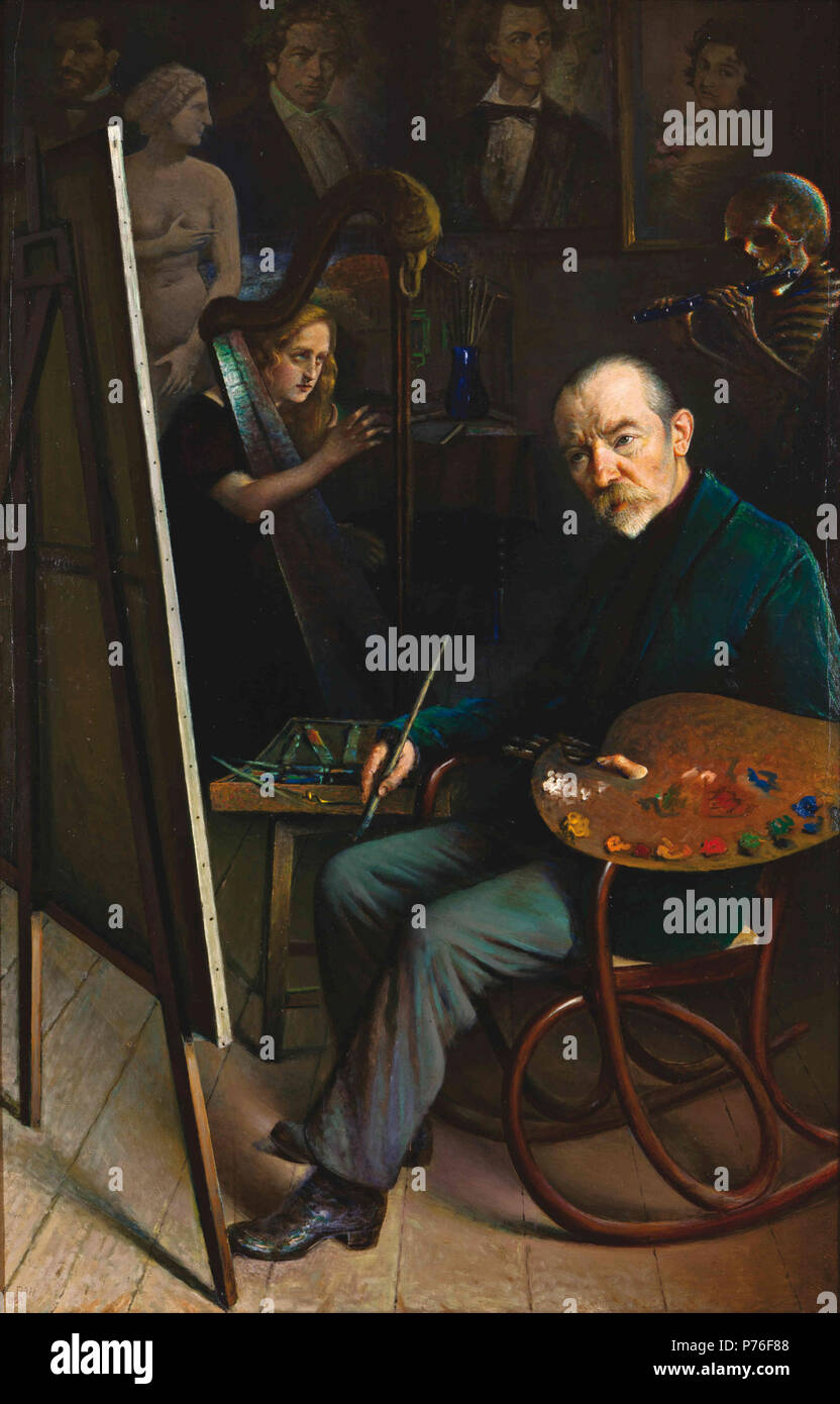 Selbstbildnis mit Muse und mit dem Tod. 1924 231 Yehuda Pen ...