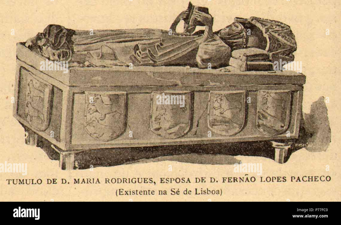 60 Túmulo de D. Maria Rodrigues, esposa de D. Fernão Lopes Pacheco ...
